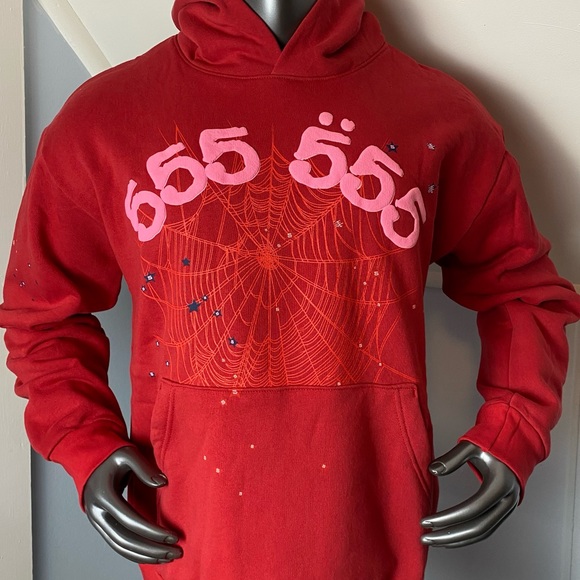Other | Sp5der Worldwide Red Angel 555 Hoodie | Poshmark